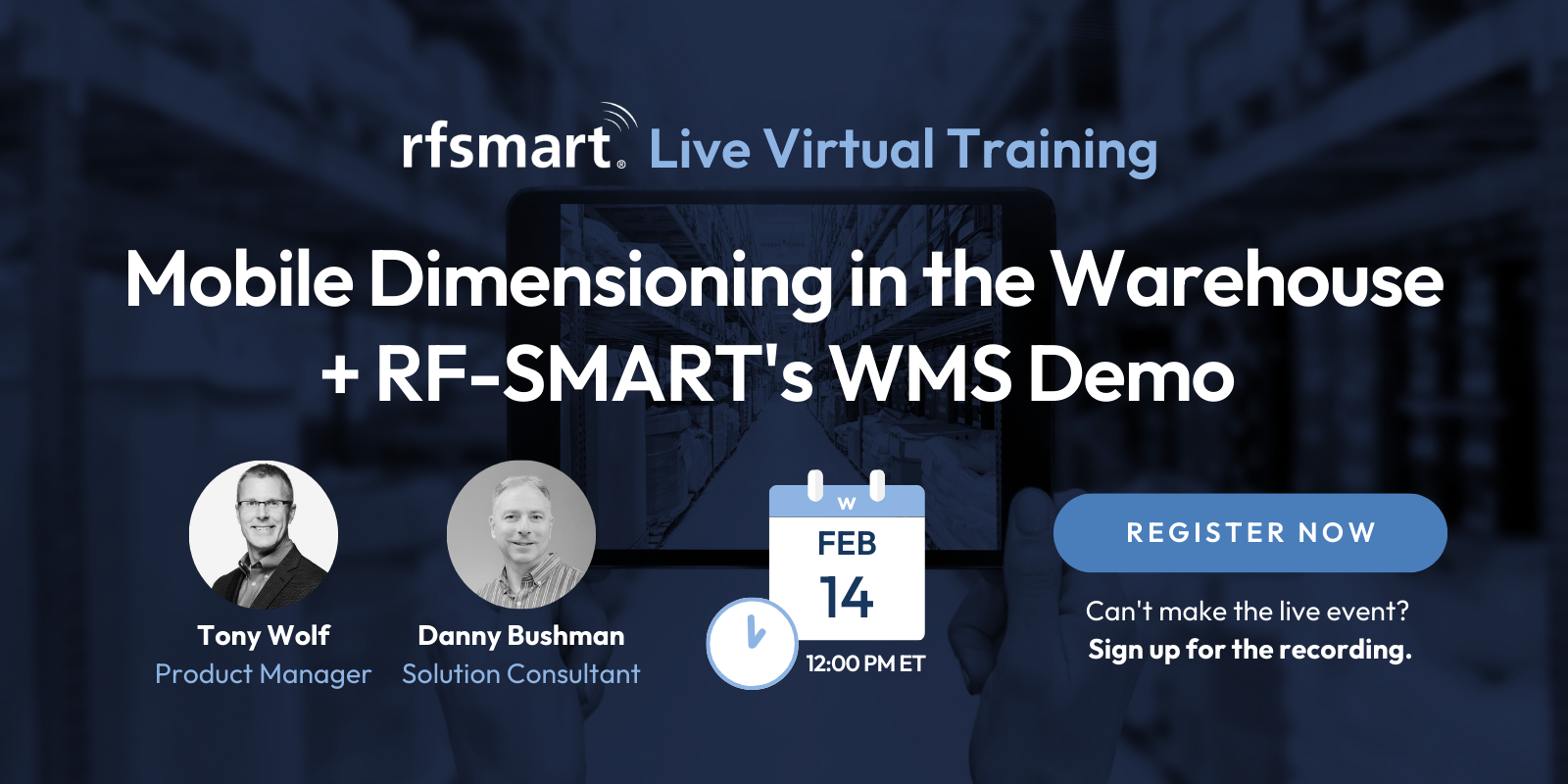 NS Webinar -Mobile Dimensioning in the Warehouse + RF-SMART's WMS Demo (February 2024)